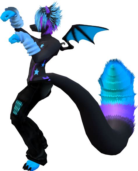 Download Hd Imvu Furry Skin Template 177299 Black And Blue Male Furry