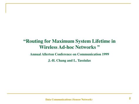 Ppt Energy Efficient Routing With Reliability Constraint Powerpoint
