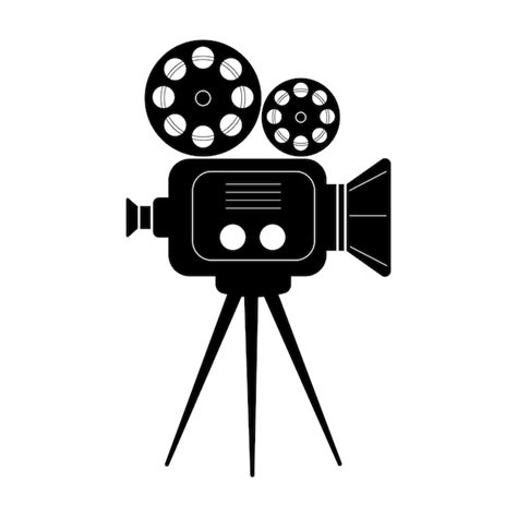 비디오 카메라 벡터 일러스트 레이 션 시네마 프리미엄 벡터