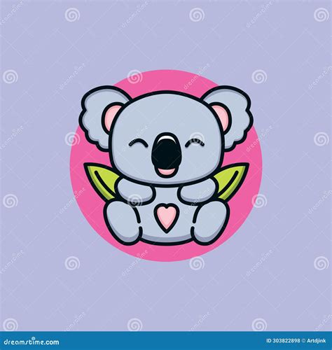 Cute Koala Mascot Cartoon Animal Illustration Vector Design Character