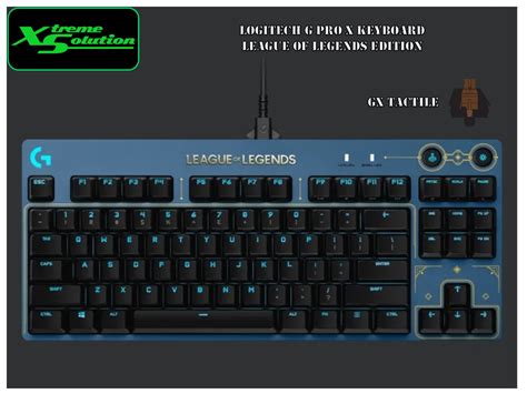 Logitech X League Of Legend G Pro X Keyboard Gx Brown Xtremesolution