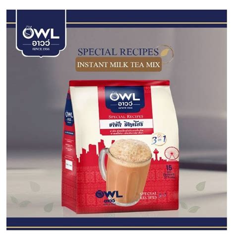 Owl ชาชัก สิงคโปร์ มิลค์ที ชานมปรุงสำเร็จ ฟรี 3 ซอง 12ซอง