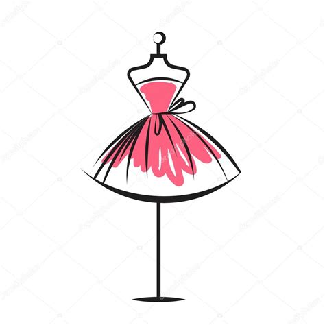 Maniquí Vestido Mano Dibujo Ilustración Vector 2023