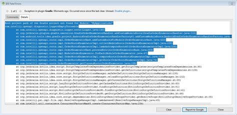Android Project Root Project Gradle Project Not Found For Module Myapplication Stack