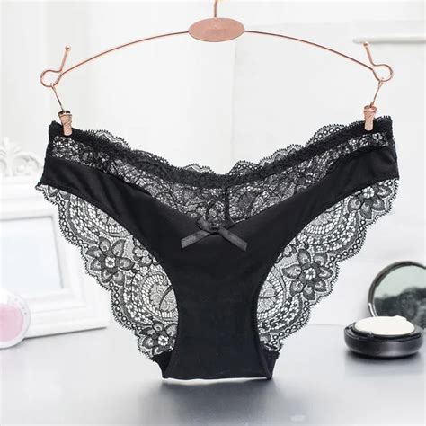 Vrouwen Slipje Dames Sexy Kant Doorschijnende Slips Solid Lage Taille