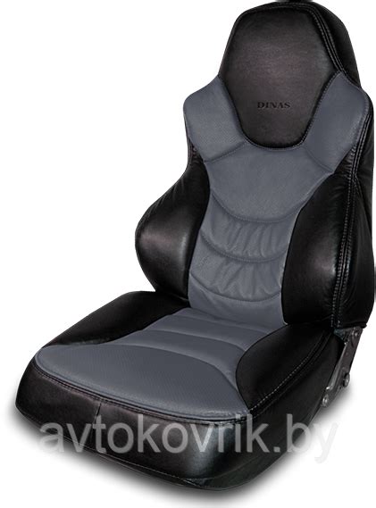Авточехол "Универсальные Dinas"(Черный - серый) экокожа приоизводитель ...