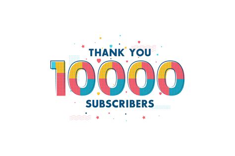 Thank You 10000 Subscribers Celebration Graphic By Stockia · Creative