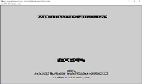 5345084c Virtual On Force · Issue 1077 · Xenia Projectgame