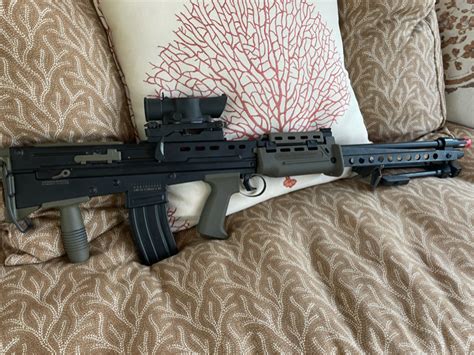 Ics L86 Lsw Setup With Optic And Magazines Hopup Airsoft