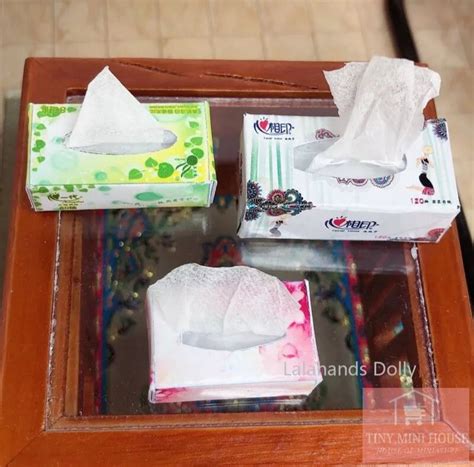 Real Miniature Tissue Box With Real Tissue Etsy