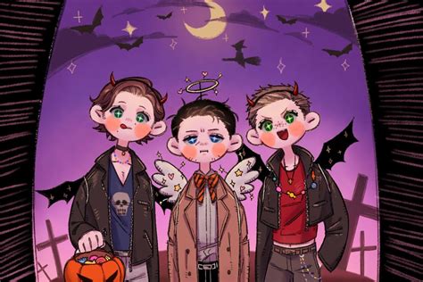 Castiel Dean Winchester And Sam Winchester Supernatural Drawn By Ma