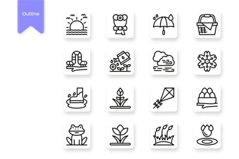 Spring Icons Icons Ft Spring And Summer Envato