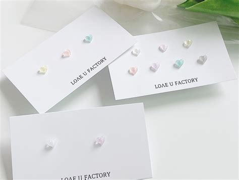 무알러지 파스텔 하트 머랭 실리콘 피어싱 귀걸이 아이디어스