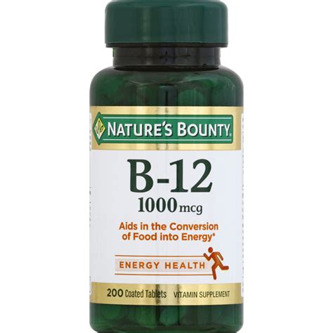 Natures Bounty Vitamin B 12 1000 Mcg Coated Tablets 200 Each