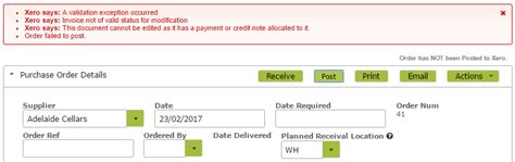 Vinsight Documentation Posting Purchases To Xero Vinsight Documentation