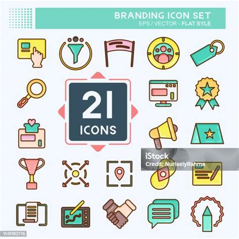 Ikon Atur Branding Cocok Untuk Simbol Branding Gaya Datar Desain