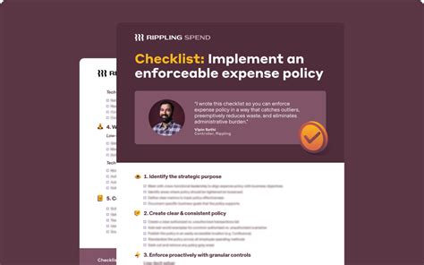 Checklist Implement Enforceable Expense Policy Rippling