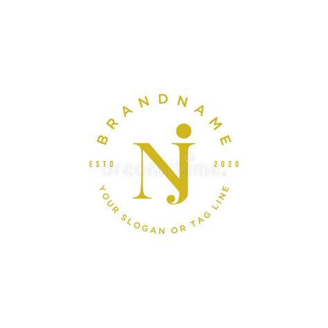 Initial Letter Nj Logo Design Vector Template Creative Abstract Nj