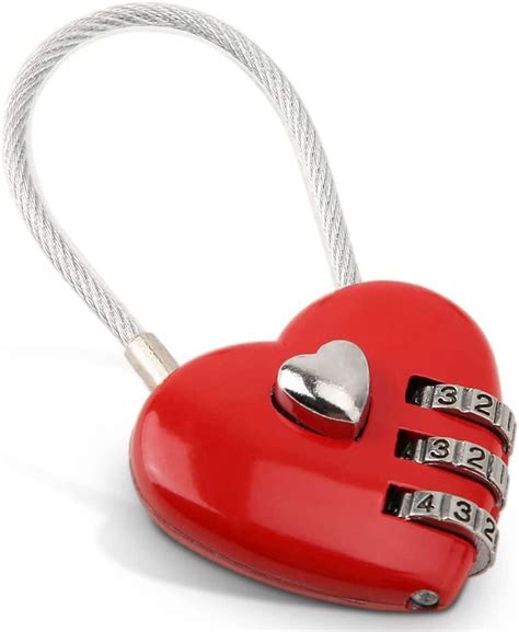Combination Lock 3 Digit Cute Love Padlock Mini Outdoor Combo Gate