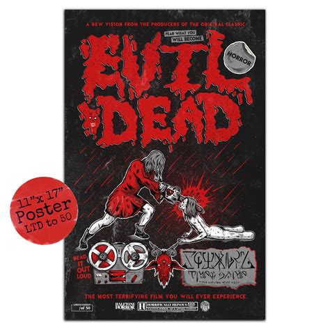 Evil Dead 13 11x 17 Poster — Halftone Horror Art And Apparel Co