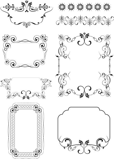 Premium Vector Collection Of Ornate Vector Frames
