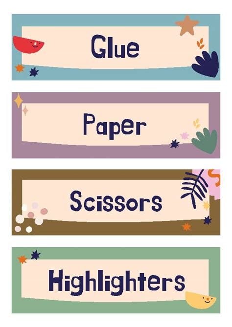 Boho Classroom Supply Labels By 3rd Grade And Beyond Teacher Resources