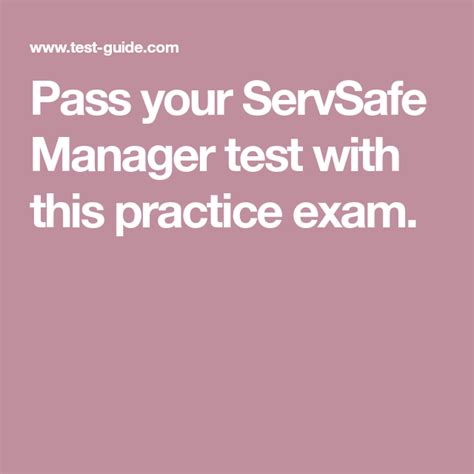 Servsafe Practice Test And Answer Key Servsafe Manager Pract