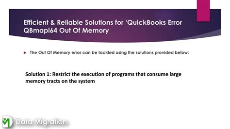 Ppt Troubleshooting Qbmapi64 Out Of Memory Errors Solutions And Tips Powerpoint Presentation