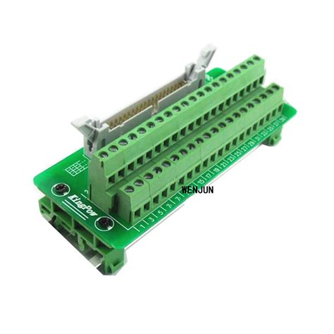 Idc40p Idc 40 Pin B Male Connector To 40p Terminal Block Breakout Board Adapter Plc Relay