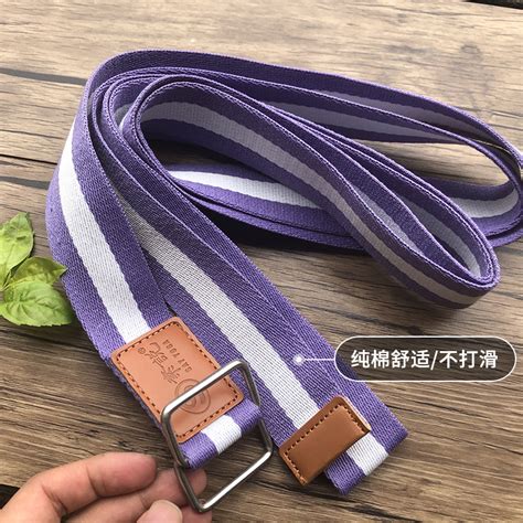 艾扬格瑜伽伸展带纯棉拉伸带瑜伽砖辅助专业瑜伽绳无弹力瑜伽带 虎窝淘