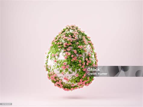 부활절 달걀이 있는 3d 봄 꽃 장면 분홍색 배경에 연단 디스플레이 부활제에 대한 스톡 사진 및 기타 이미지 부활제 3차원