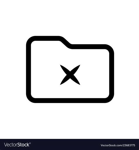 Delete Folder Icon Element Of Simple Web Vector Image