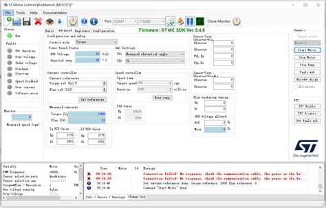 St Mcsdk5 The Motor Does Not Run In Encoder Mode