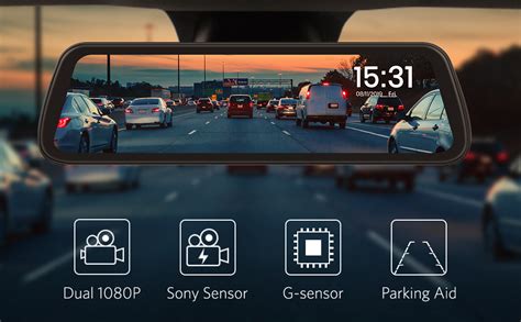 Mirror Dash Cam With Sony Imx Sensor Night Vision Dash Cameras Front