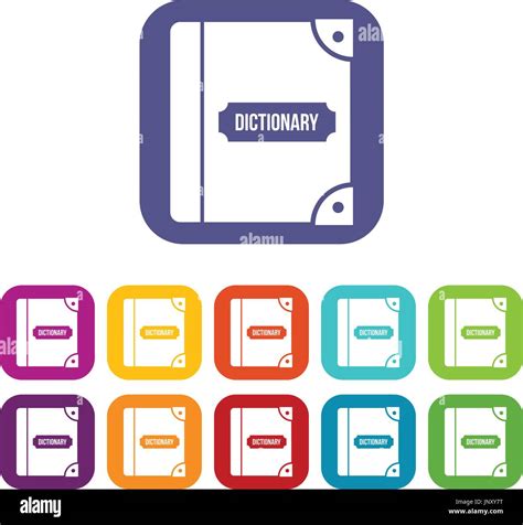 English Dictionary Icons Set Stock Vector Image And Art Alamy