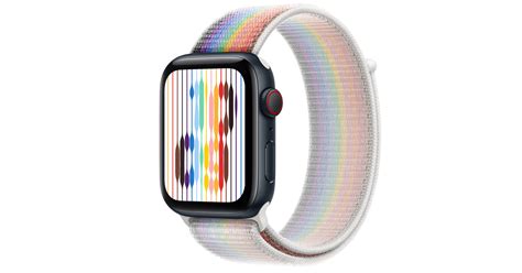 购买 Apple Watch Se Gps 蜂窝网络；44 毫米午夜色铝金属表壳；彩虹版回环式运动表带 Apple 中国大陆