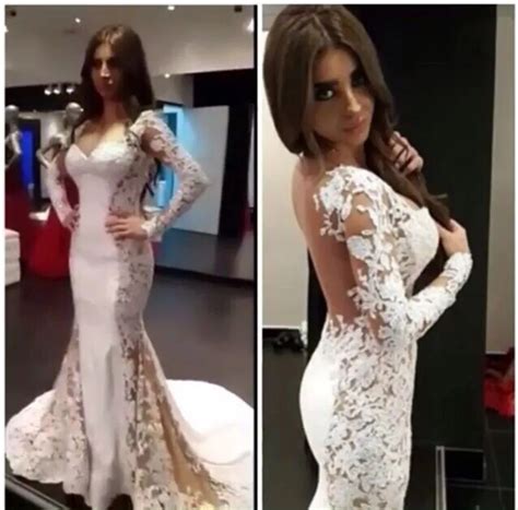 Long Sleeves Arabic Style Evening Dresses 2017 Sexy Sweetheart Saudi
