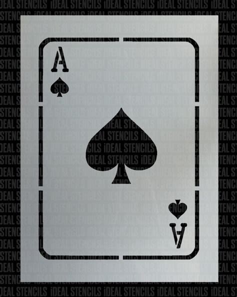 Ace Of Spades Stencil Ideal Stencil Idealstencils
