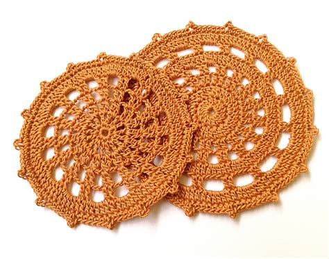Ravelry Two Spider Web Coasters Pattern By Ieva Linkeviciute
