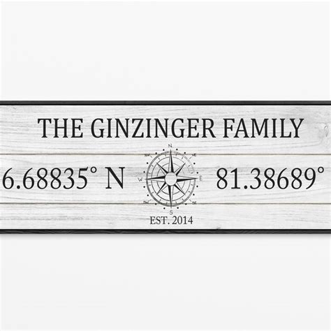 Nautical Decor With Coordinates Etsy