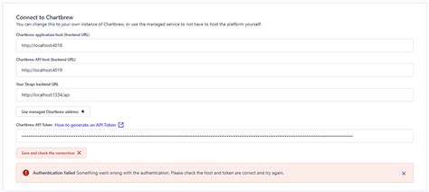 Chartbrew Unable To Connect With Strapi Strapi Admin Strapi