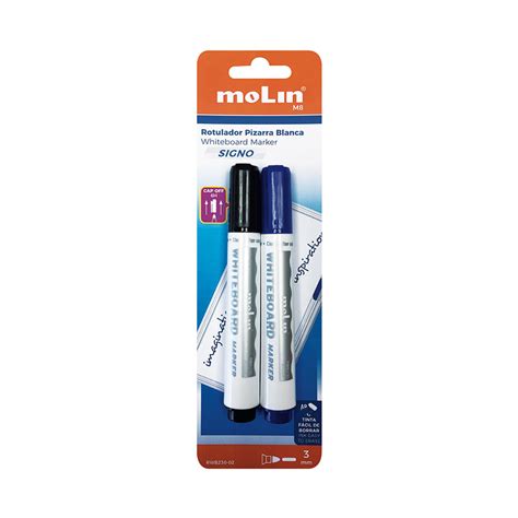 Rwb230 02 Molin Marcador Para Quadro Blister 2 Unidades Interpilhas