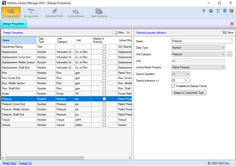 Components Design Properties