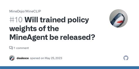Will Trained Policy Weights Of The Mineagent Be Released · Issue 10