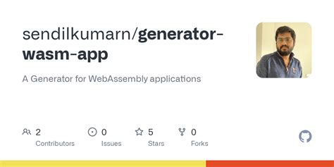 Github Sendilkumarngenerator Wasm App A Generator For Webassembly