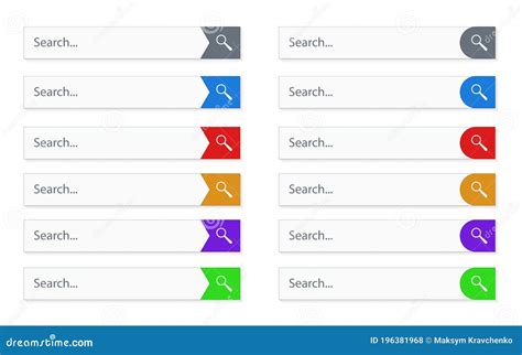 Search Bar For Ui Design And Web Site Search Address And Navigation