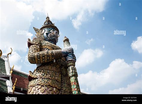 Bangkok Thailand Guardian Statue At The Grand Palace In Bangkok