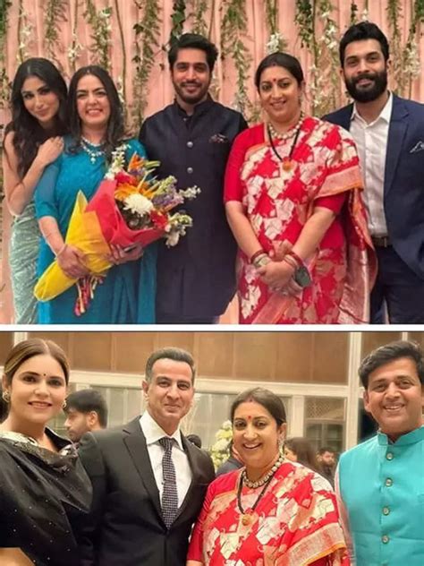 Smriti Irani की बेटी का रिसेप्शन Srk मौनी रॉय सहित पहुंचे ये दिग्गज