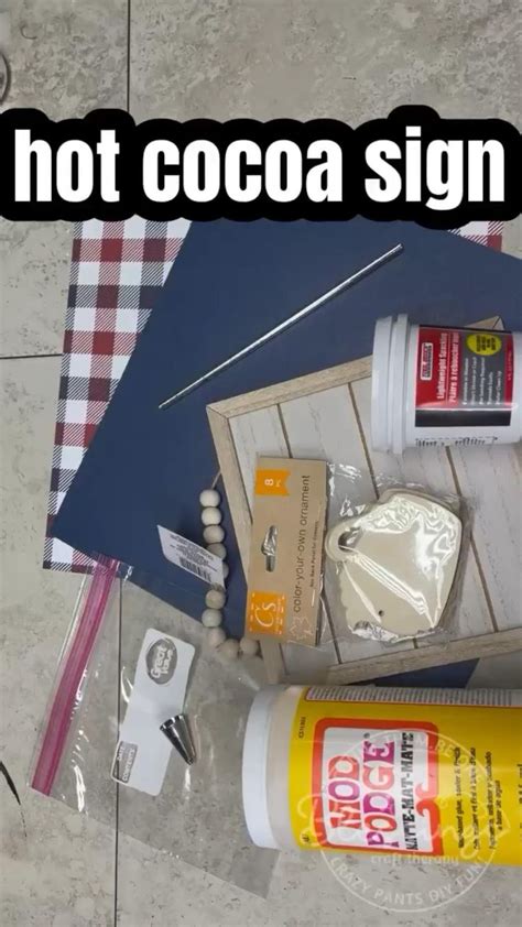 Dollar Tree Hot Cocoa Sign W Faux Whip Cream Dollar Tree Crafts