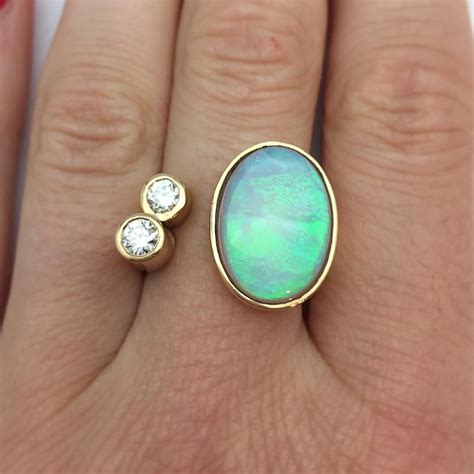 Bague Jean Vendôme Or Jaune Opale Et Diamants 😍😍 Jean Vendôme Ring